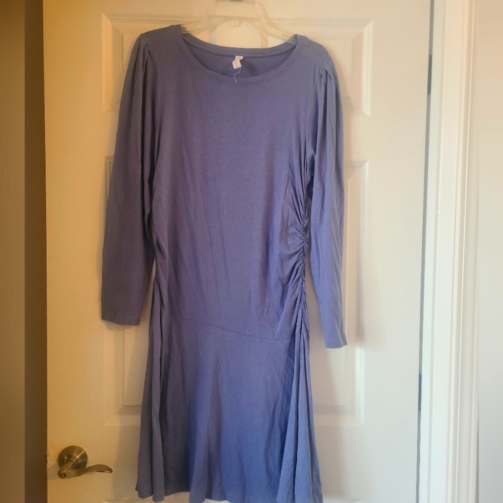 Anthropologie Daily Practice Ruched Dress - Gem